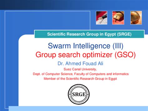 Ppt Group Search Optimizer Gso