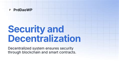 Security And Decentralization Prddaowp