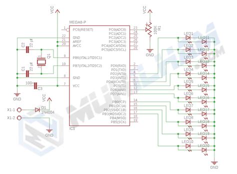 Membuat Running LED Dengan Program Menggunakan Arduino Atmega328