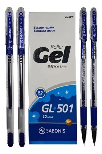 Boligrafo Sabonis Gel Gl501 Azu Caja Con 12 Piezas Tinta Azul Exterior