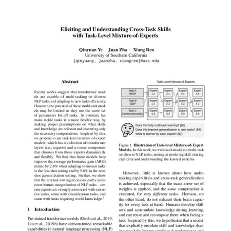 Eliciting And Understanding Cross Task Skills With Task Level Mixture