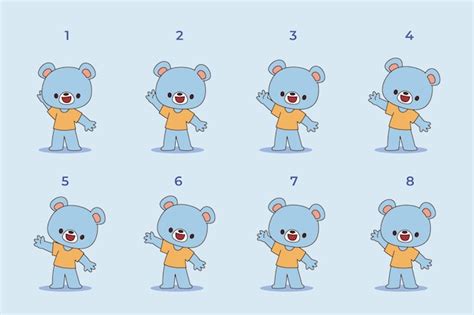 손으로 그린 애니메이션 프레임 요소 컬렉션 무료 벡터