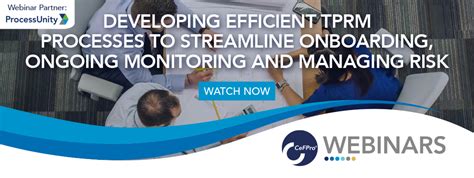 Cefpro Webinar Developing Efficient Tprm Processes To Streamline