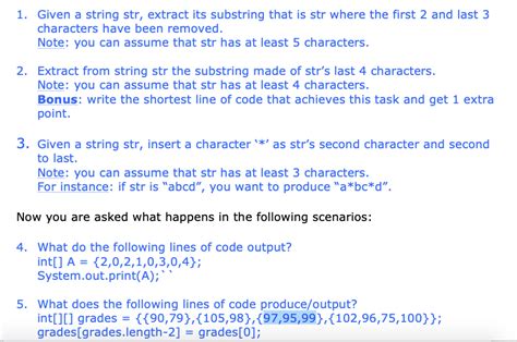 Solved 1 Given A String Str Extract Its Substring That Is