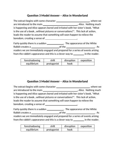 Aqa Language Paper 1 Question 3 Analysing Structure Teaching Resources