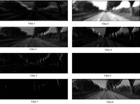 the outputs generated by each filter of the first convolutional layer