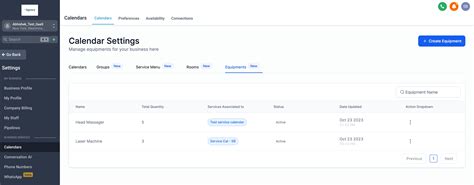 How To Create Equipment Online Business Automator Support