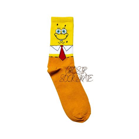 Kaos Kaki Motif Spongebob Squarepants Premium Lazada Indonesia