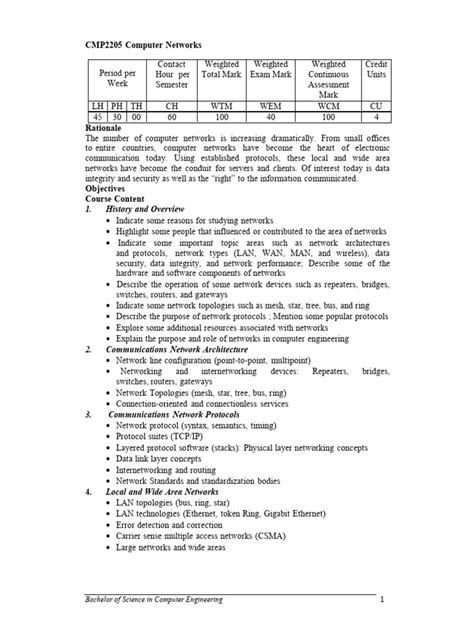 Cmp2205 Computer Networks Pdf Computer Network Data Compression