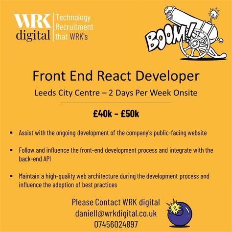 Daniel Lunn On Linkedin Reactjs Reactdeveloper Javascript Frontenddevelopers Leedsjobs