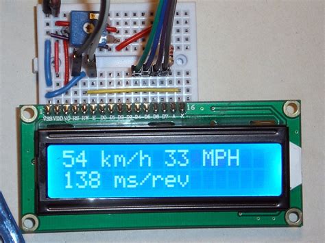 Arduino Lcd Display As A Bicycle Speedometer Arduino Project Hub