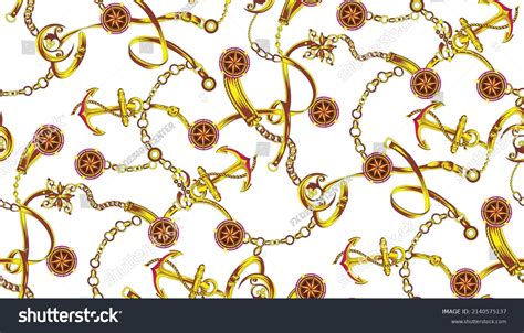 Abstract Compass Seamless Pattern Vector Illustration Stock Vector Royalty Free 2140575137