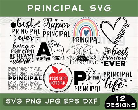 Principal Svg Bundle School Quotes Appreciation T Digital