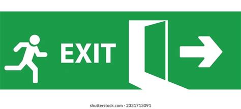 Exit Door D Sign Over Royalty Free Licensable Stock Illustrations Drawings Shutterstock