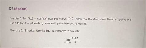 Solved Exercise 1 For Fxcosπx Over The Interval 02