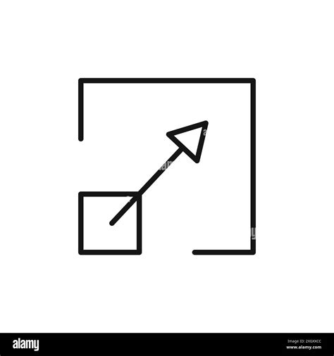 Resize Icon Logo Sign Vector Outline In Black And White Color Stock Vector Image And Art Alamy