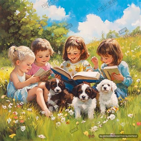 Ai创作图欧风儿童插画 儿童听故事 梦幻儿童插画超治愈 童趣你看书 小朋友听故事 儿童读物插图画册 儿童读物插画 欢乐题材油画 读书儿童插画 在地上看书的小孩 幼儿儿童读物 儿童方面装饰画