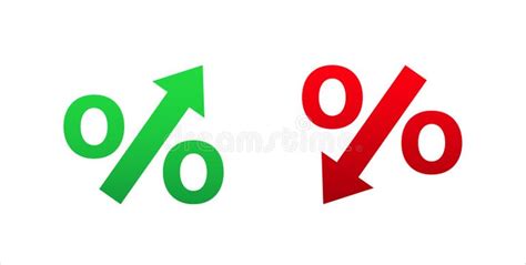 Percent Symbol Increase Growth And Decrease Icon Stock Vector