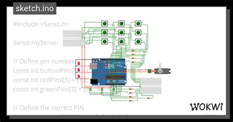 Pin Door Lock Wokwi Esp32 Stm32 Arduino Simulator