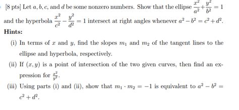 Solved Pts Let A B C And D Be Some Nonzero Numbers Chegg Com