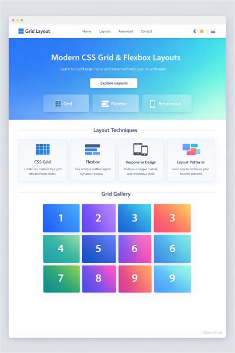 Rsk World Css Grid Layout Modern Grid Flexbox And Responsive Layouts