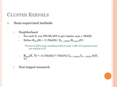 PPT Machine Learning For Protein Classification Kernel Methods PowerPoint Presentation ID