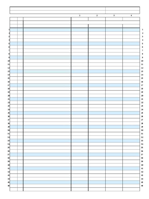 Formato Hoja De Cuatro Columnas Pdf