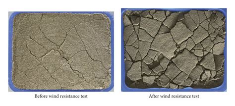 Photos Of Sand Specimens Before And After Wind Resistance Tests A