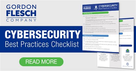 Cybersecurity Best Practices Checklist Gordon Flesch Company