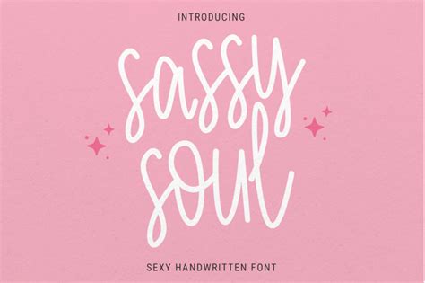 Sassy Soul Script Sexy Handwritten Cursive Cake Topper Font Script