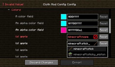 Cloth Config Api Para Minecraft 1214 1201 1192 1182 Y 1165