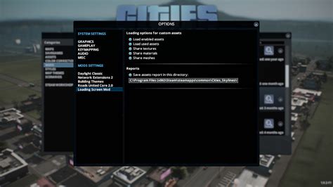 cities skylines loading screen mod