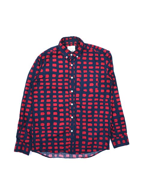 Saturdays New York City Square Pattern Button Up Grailed