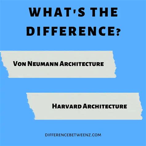 Difference Between Von Neumann And Harvard Architecture Difference