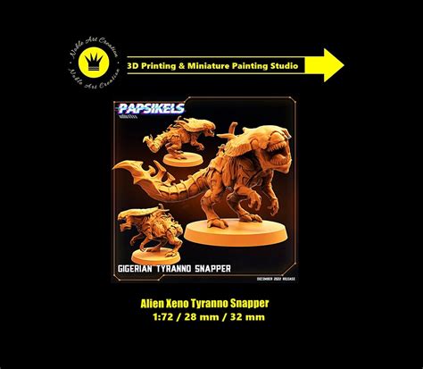 Papsikels Miniatures Alien Xeno Tyrrano Snapper Alien Tyrannosaurus