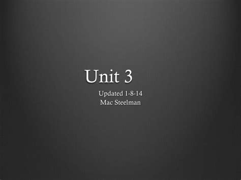 PPT Unit 3 PowerPoint Presentation Free Download ID 2672569