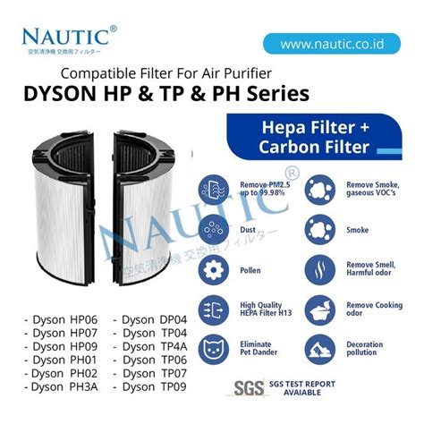 Jual Dyson Tp06 Tp07 Tp09 Glass Hepa Inner Carbon Filter Fan Purifier