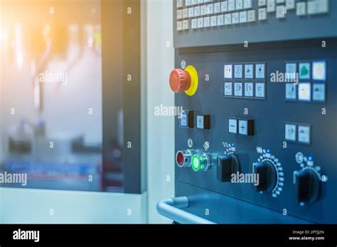 Cnc Machine Milling Part Control Panel Manufacturing Stock Photo Alamy