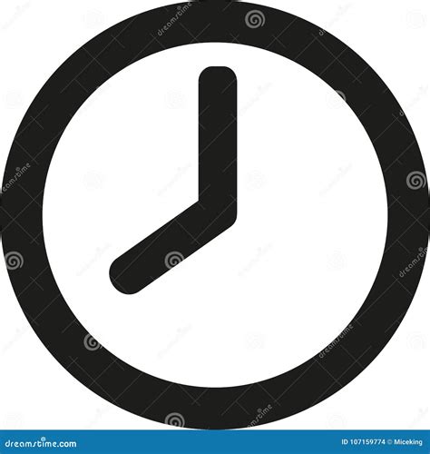 Very Simple Clock Button Stock Vector Illustration Of Timer 107159774