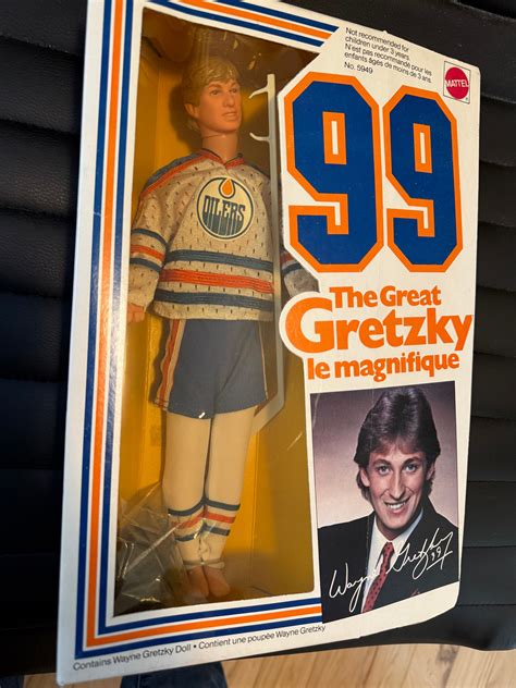 Wayne Gretzky Edmonton Oilers Hockey Rare Vintage Doll In Box 1980s