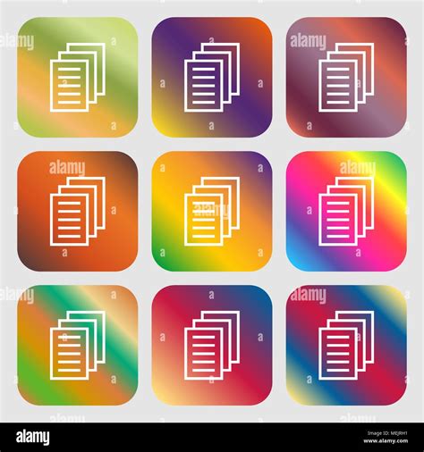 Copy File Duplicate Document Icon Stock Vector Image Art Alamy