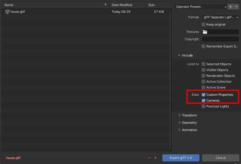 GLTF Export Get Scene Camera Blender Stack Exchange