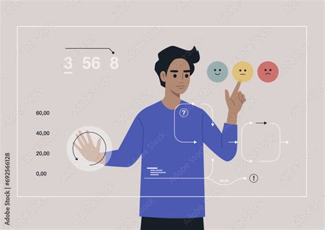 In The Realm Of Futuristic Technology A Young Character Engages With A