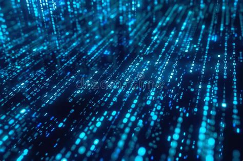 Display Of Binary Numbers On Monitor Visualizing Complex Computations