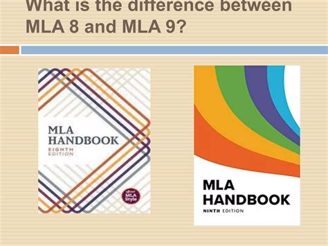 Mla 8th And 9th Edition Variations Pptx