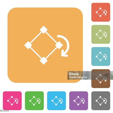 회전 요소 둥근 사각형 아이콘을 플랫 갈색에 대한 스톡 벡터 아트 및 기타 이미지 갈색 곡선 굽은 Istock
