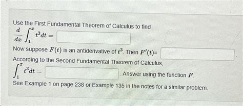 Solved Use The First Fundamental Theorem Of Calculus To