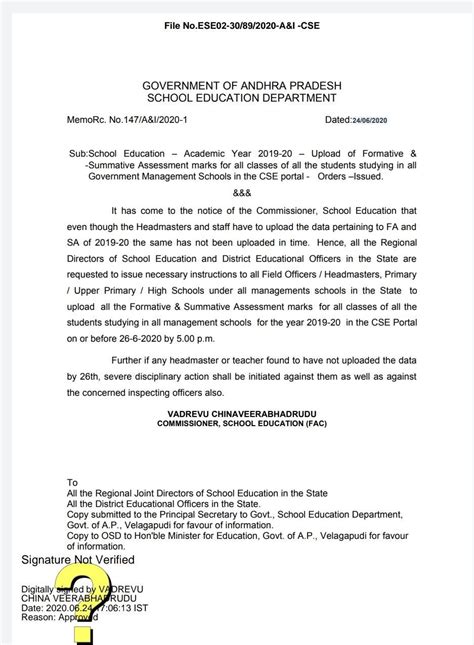 Uploading Of Formative Summative Fa And Sa Marks In Cse Website By 26th