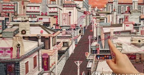 청바지로 만든 아름다운 골목길