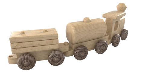 나무로되는 장난감 기차 3d 모델 29 Fbx Obj Max Free3d